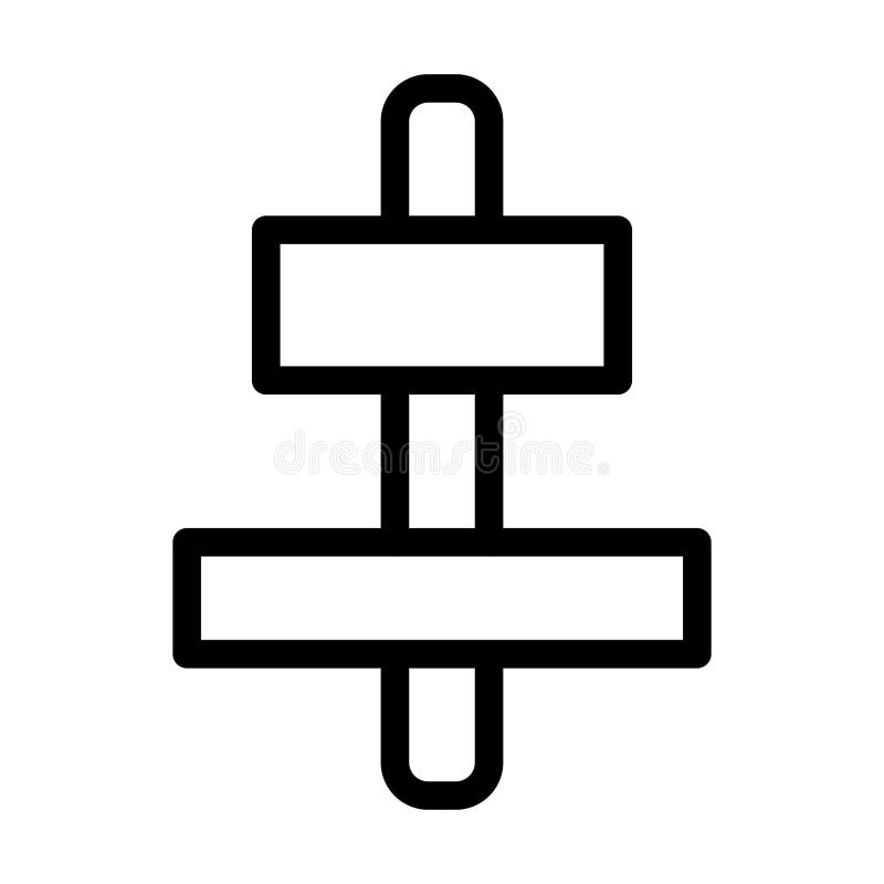Horizontal Align Thick Line Icon Stock Illustration - Illustration of ...