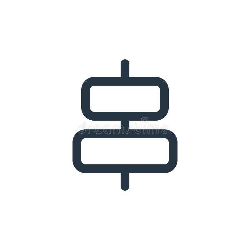 Horizontal Alignment Icon Vector from Text Editor Concept. Thin Line ...