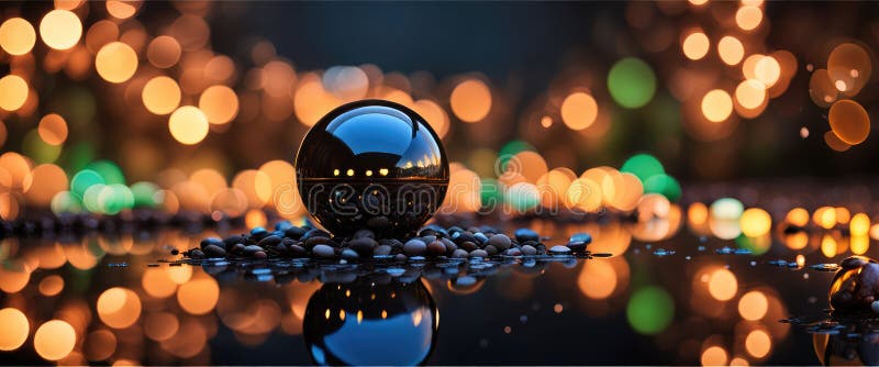 Horizontal Anamorphic Display Bokeh Concept for Background Stock ...