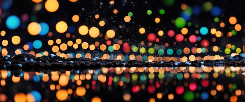 Horizontal Anamorphic Display Bokeh Concept for Background Stock ...