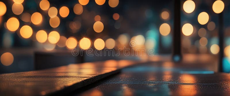 Horizontal Anamorphic Display Bokeh Concept for Background Stock ...
