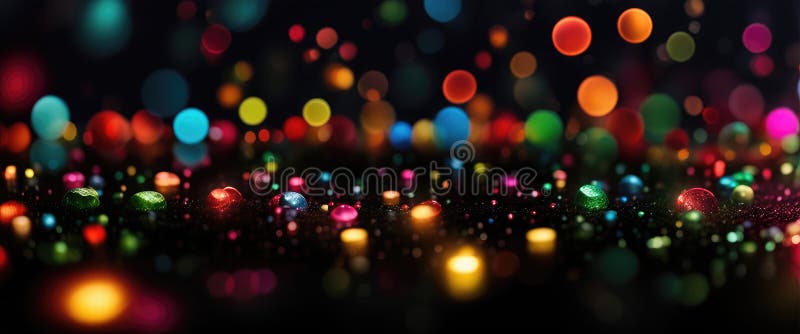 Horizontal Anamorphic Display Bokeh Concept for Background Stock ...