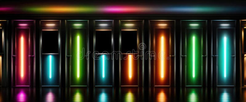 Horizontal Anamorphic Display Shining Lights Effect for Background ...