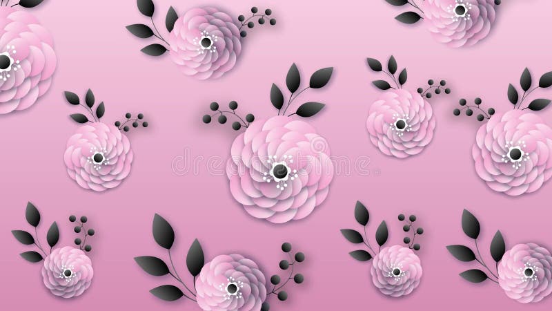 Horizontal Animated Background with Spring Flowers Stock Footage ...