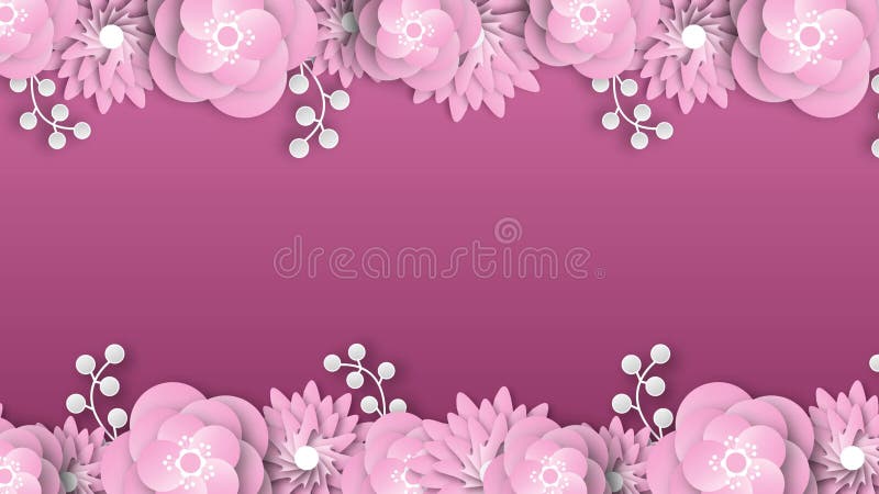 Horizontal Animated Background with Spring Flowers Stock Video - Video ...