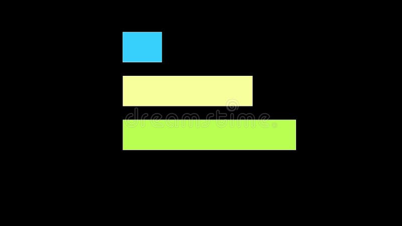 Horizontal Animated Bar Chart with Alpha Channel. 4k Stock Video ...