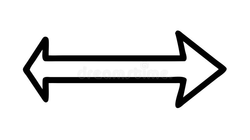 Horizontal Arrows Icon, Direction Exchange Movement, Vector Design ...