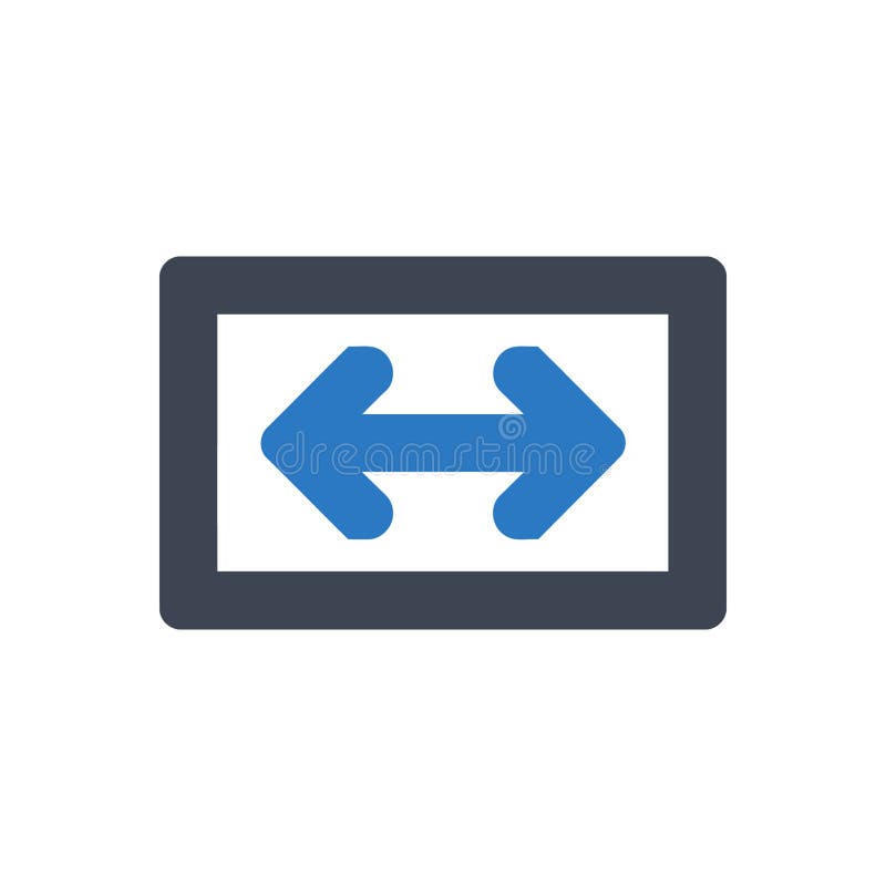 Horizontal Arrows Icon stock vector. Illustration of symbol - 361702312