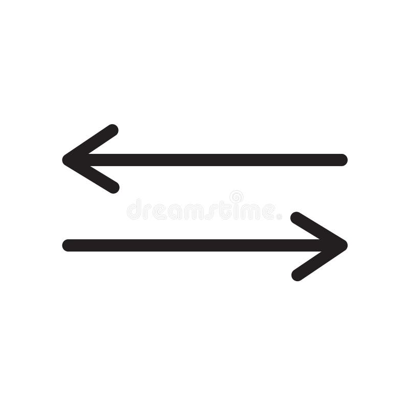 Two Horizontal Left Arrows stock vector. Illustration of beginning ...