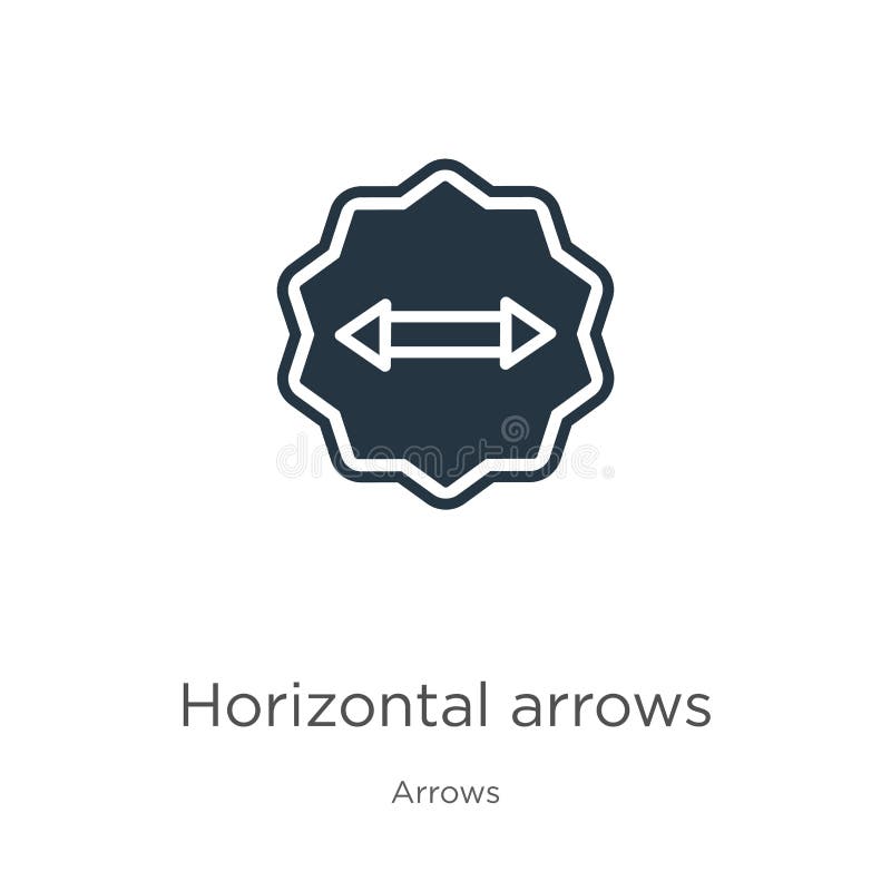 Horizontal Arrows Icon Vector. Trendy Flat Horizontal Arrows Icon from ...