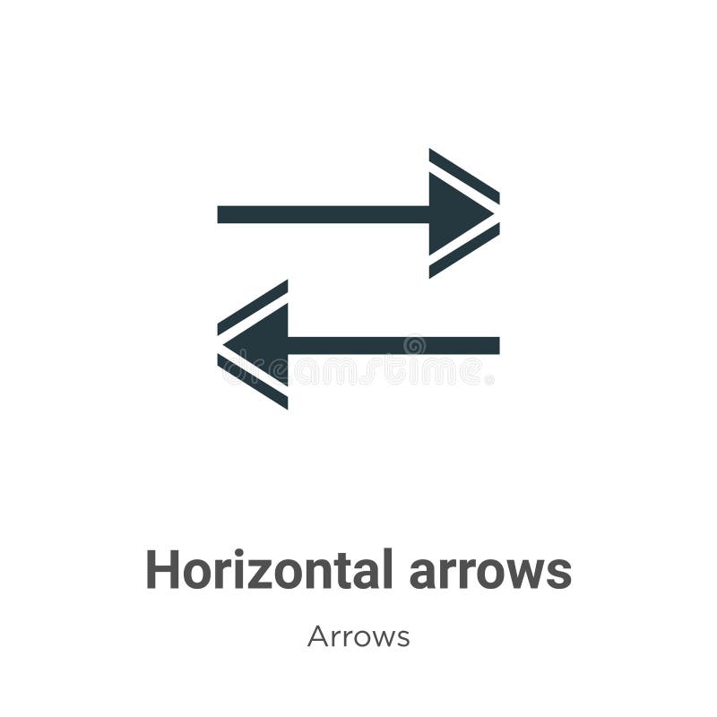 Horizontal Arrows Icon. Golden Horizontal Arrows Symbol on Red Matte ...