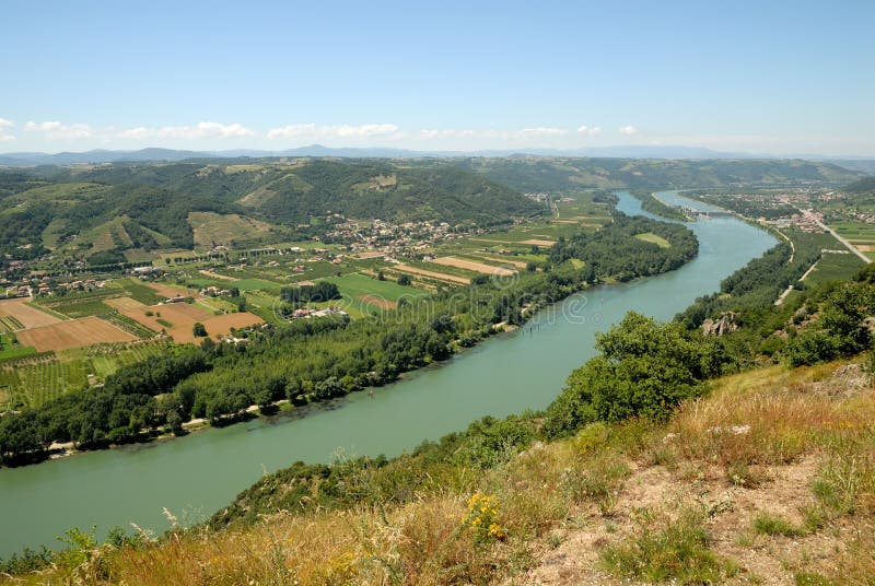 Vue Panoramique De Lyon Avec La Saône Par Nuit Image stock - Image du ...