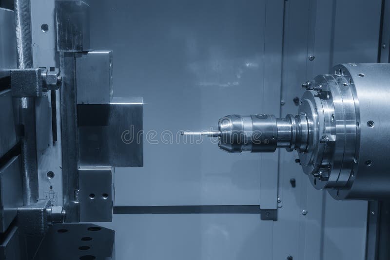 The Horizontal Axis CNC Milling Machine Attach the Touching Probe Stock ...