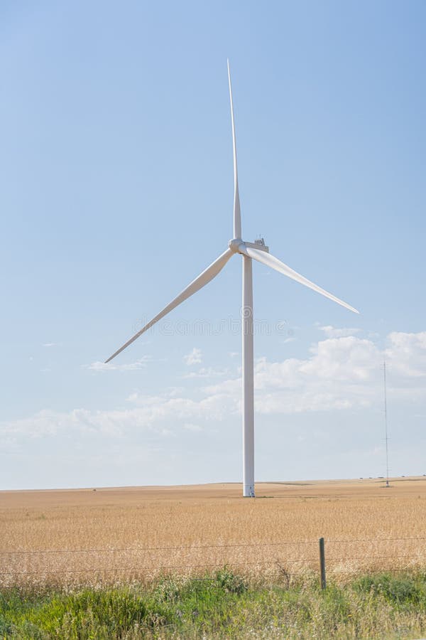 Horizontal Axis Wind Turbine To Create Clean Energy Stock Photo - Image ...