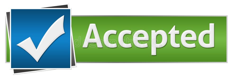 Horizontal Azulverde Aceptado Stock de ilustración - Ilustración de ...