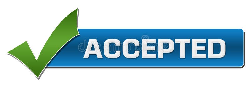 Horizontal Azulverde Aceptado De Tickmark Stock de ilustración ...