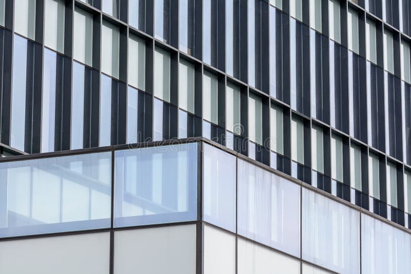 Horizontal Background with Building Windows. Close Up Architecture ...