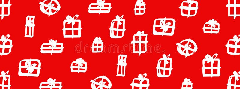 Horizontal Background with Gift Boxes Vector Illustration Stock Vector ...