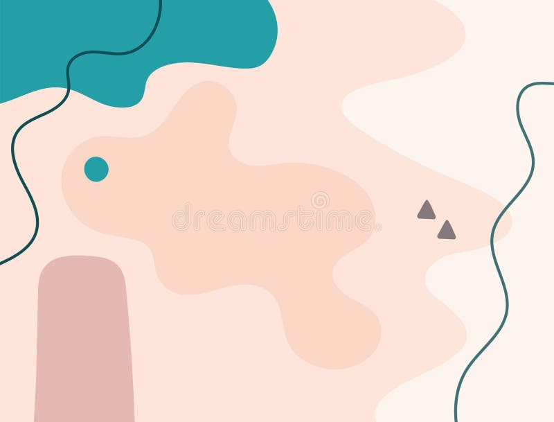 Horizontal Background with Heart Drawn by Hand in Continuous Line ...