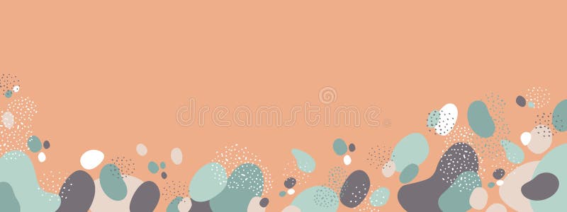 Horizontal Background Pastel on Beige Stock Vector - Illustration of ...