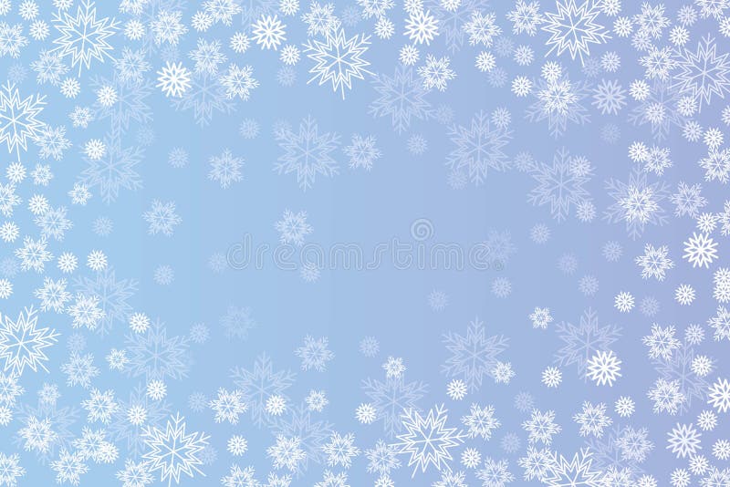 Horizontal Background with Snowflakes. Winter Mood. Template for a ...