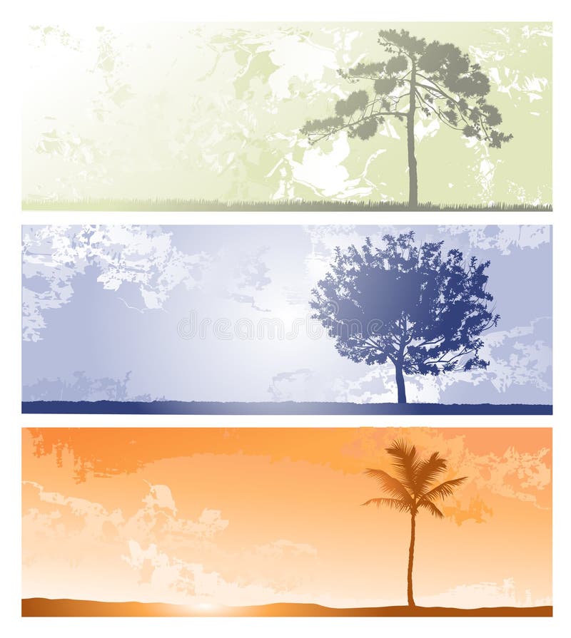 Horizontal Backgrounds for Design Stock Vector - Illustration of forest ...