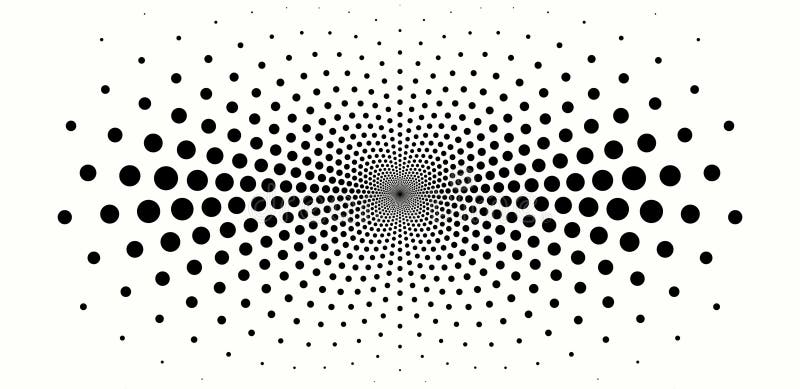 Horizontal Banner of Duo-tone Dots Radial Pattern Stock Vector ...