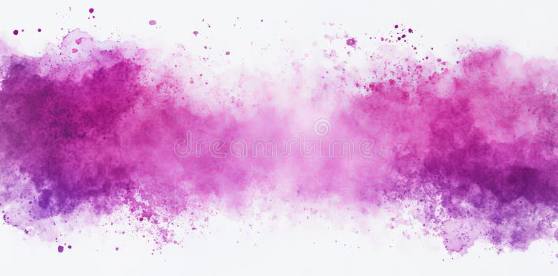 A Horizontal Banner Featuring a Wide Purple Watercolor Splash with a ...