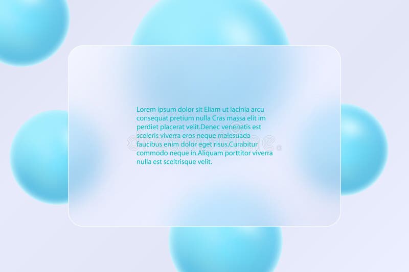 Horizontal Banner with Glass Overlay Effect with 3D Balls in Glass ...