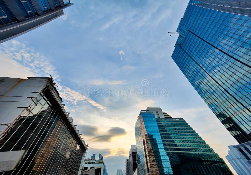 Large City Buildings with Sky. Stock Photo - Image of road, city: 265592578