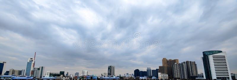 Large City Buildings with Sky. Stock Photo - Image of people, station ...