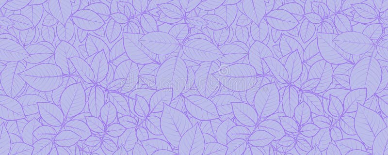 Horizontal Banner. Lilac Leaves. Dense Seamless Pattern. Stock Vector ...