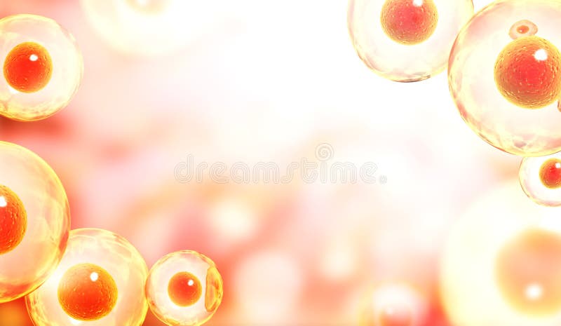 Horizontal Banner with Organic Cell. Virus, Germ or Bacteria on ...