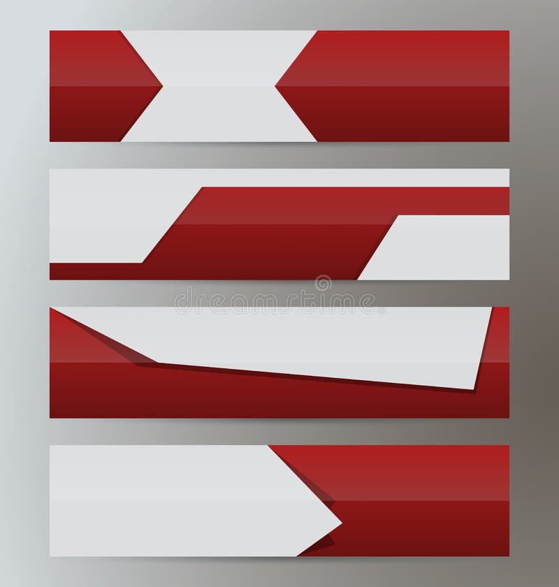 Horizontal Banner Set Presentation Header03 Stock Vector - Illustration ...