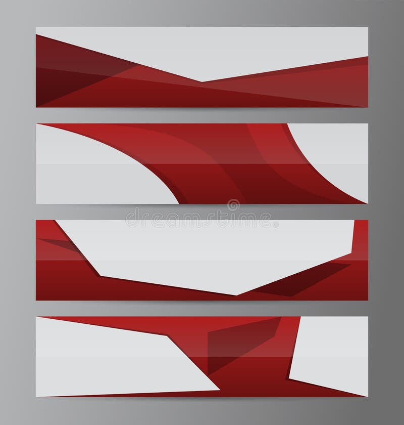 Horizontal Banner Set Presentation Header04 Stock Vector - Illustration ...