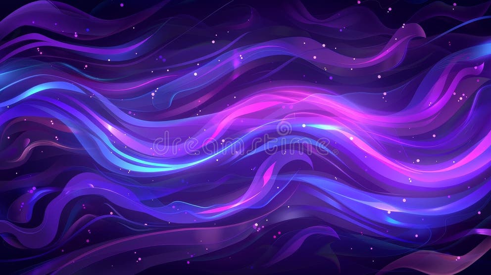 Horizontal Banner Template with Transparent Waves. Stock Photo - Image ...