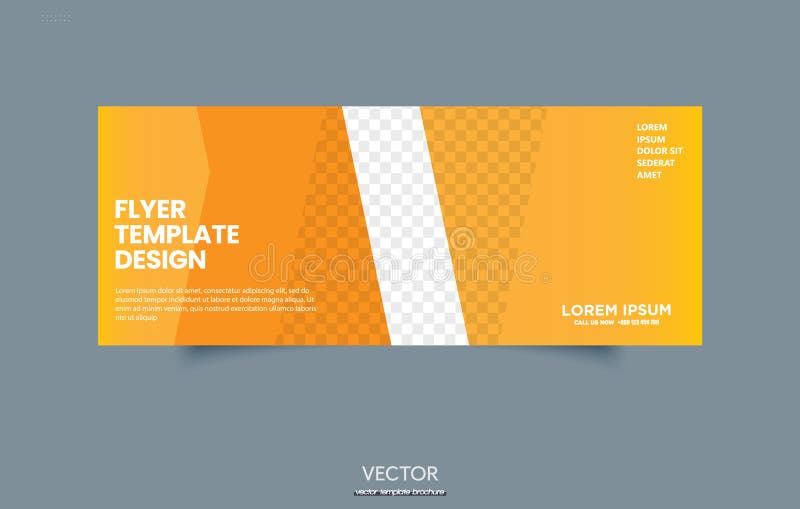 Horizontal Banner with Yellow Color Stock Vector - Illustration of ...