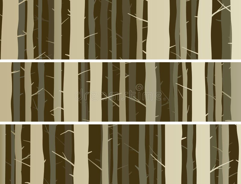 View of tree trunks stock vector. Illustration of terrain - 125350808