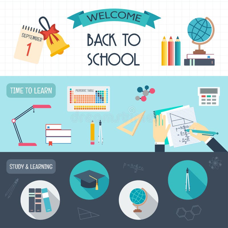 Horizontal Banner, Background, Poster from the School and Education ...