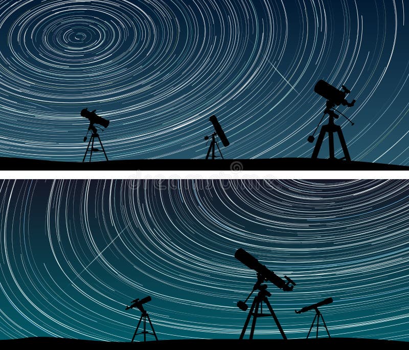 Horizontal Banners of Stars Trace Circles on the Sky with Telescopes ...