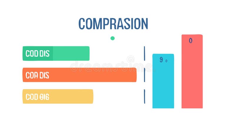Horizontal Bar Chart with Comparison - Data Visualization, Vector ...