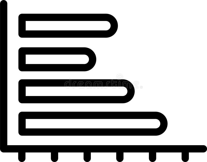 Horizontal Bar Chart Vector Icon Stock Illustration - Illustration of ...