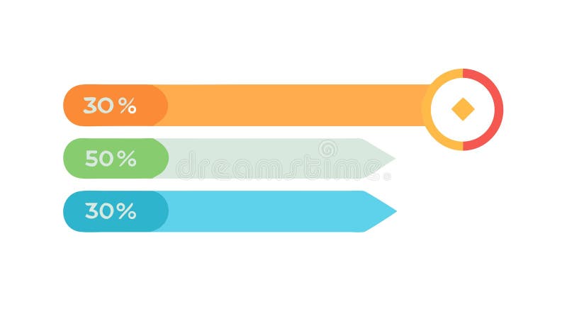 Horizontal Bar Chart Percentages, Data Visualization Infographic, Vector Design Generative AI ...