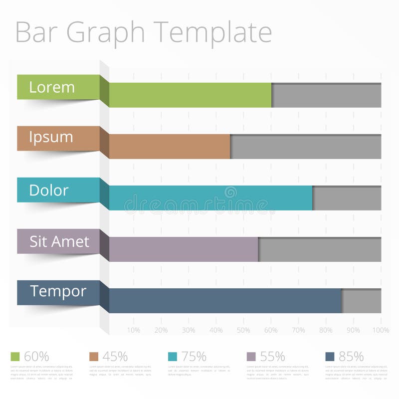 Horizontal Bar Chart stock vector. Illustration of information - 65217548