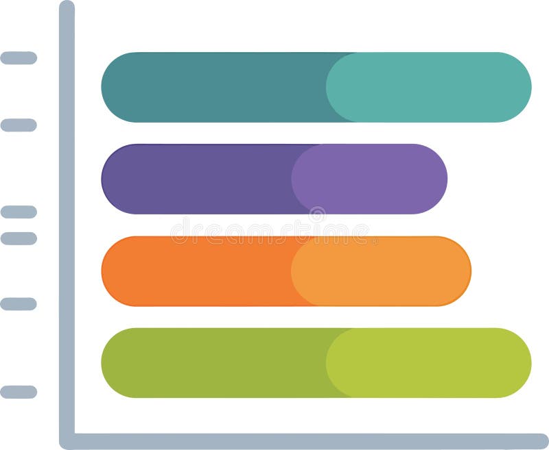 Horizontal Bar Chart Vector Presentation Graph Data Illustration Design ...