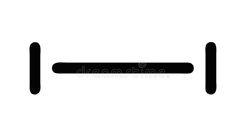 Horizontal Bar Line Icon, Divider or Separator Element Vector Design ...