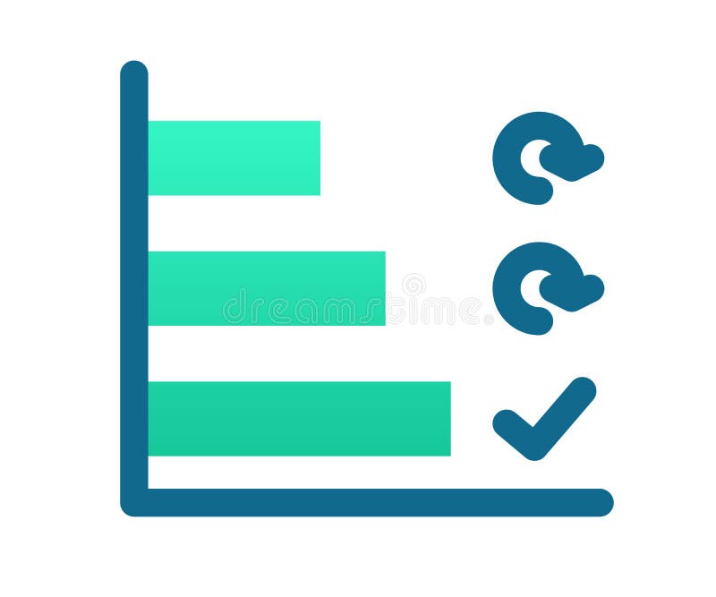Horizontal Bar Progress Single Isolated Icon with Gradient Style Stock ...