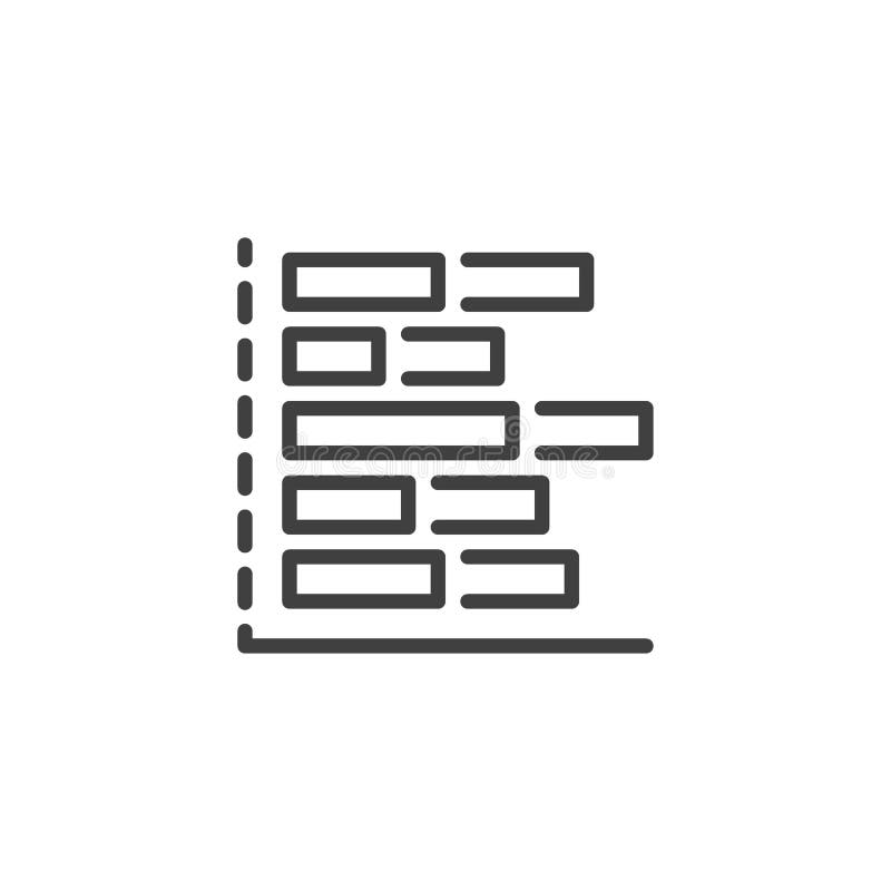 Horizontal Bar Chart Icon. Diagram Sign In Simple Style Stock Vector ...