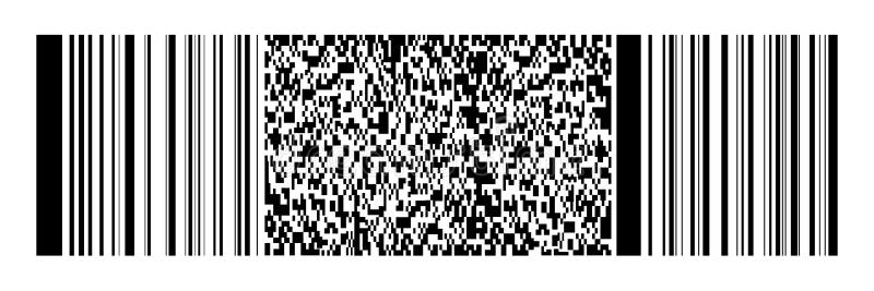 Horizontal Black Bar Code and Qr Code on White for Pattern,background ...