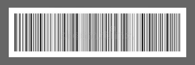 Horizontal Black Bar Code on White Paper Sticker for Pattern and Stock ...